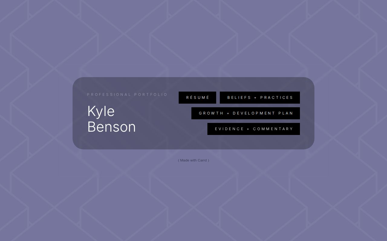 Kyle Benson Portfolio